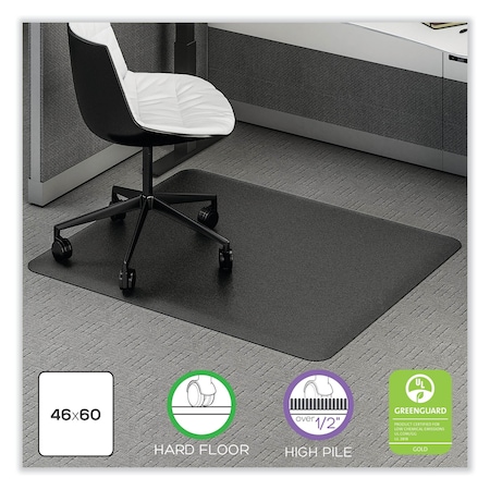 Deflecto Antifatigue Mat, 5 ft L x 46 in W, Black CM24442FBLKSS | Zoro
