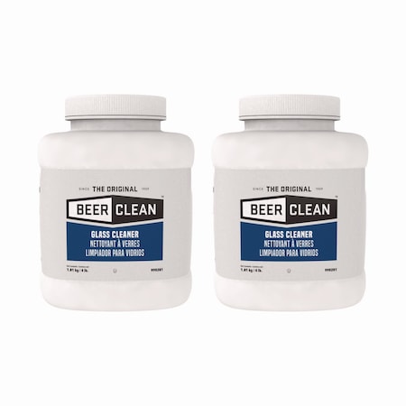 Diversey Beer Clean Glass Cleaner, Unscented, Powder, 4 lb. Container ...
