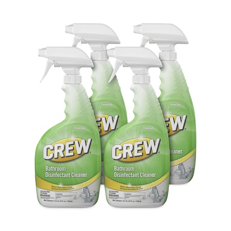 Diversey Crew Bathroom Disinfectant Cleaner, Floral Scent, 32 oz Bottle ...
