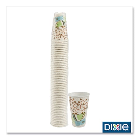 Dixie PerfecTouch Paper Hot Cups, 16 oz, Coffee Haze Design, 50PK ...