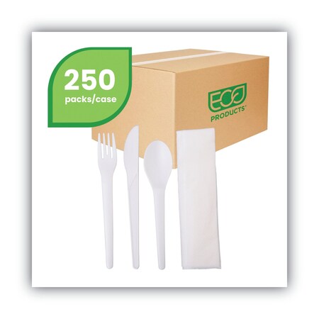 Eco-Products Plantware Renewable & Compostable Cutlery Kit - 6", PK250 ...