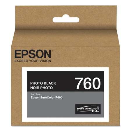 Epson T760120,760, UltraChrome HD Ink, Photo Blk T760120 | Zoro