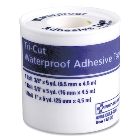 First Aid Only Tri-Cut Waterproof-Adhesive Medical Tape with Dispenser ...