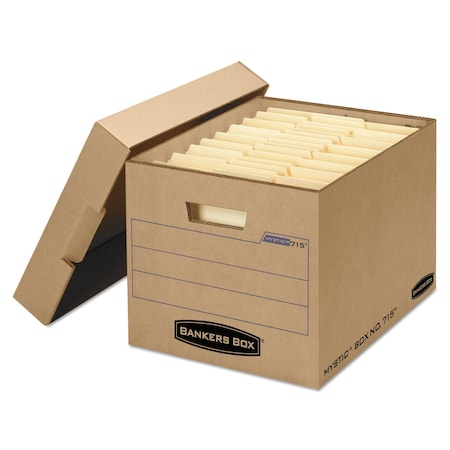 Bankers Box Filing Box, Corrugated Fiberboard, 13" W, 16.25" D, 12" H ...
