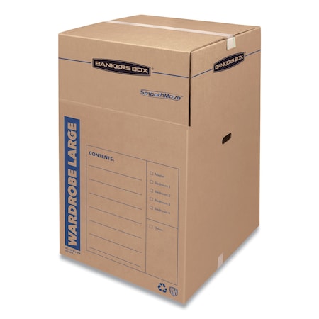 Bankers Box 24 in x 24 in x 40 in Wardrobe Box, Kraft, Corrugated ...