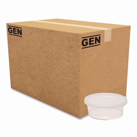 Gen Plastic Deli Containers, 8 oz, Clear, Plastic, 240PK TD40008E | Zoro