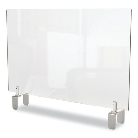 Ghent Clear Partition Extender with Attached Clamp, 29 x 3.88 x 30 ...