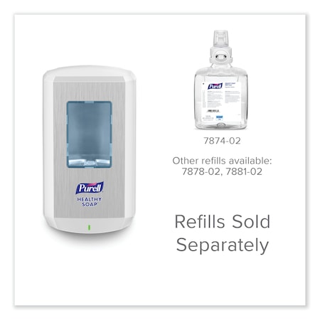 Purell CS8 Soap Dispenser, 1,200 mL, 5.79 x 3.93 x 10.31, White 7830-01 ...
