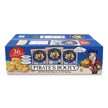 Pirates Booty Puffs, Aged White Cheddar, 0.5 oz Bag, PK36 19266 | Zoro