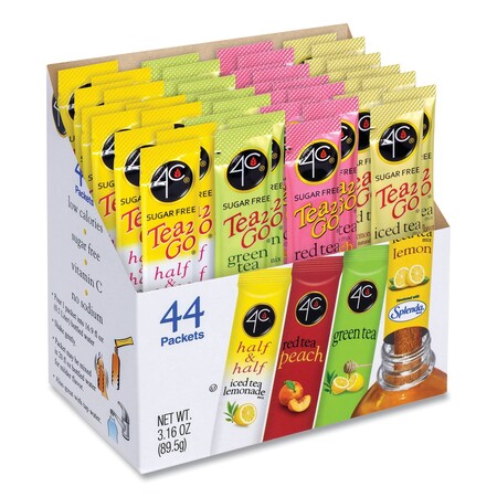 4C Sugar-Free Iced Tea Mix Variety Pack, 3.16 oz Box, 44PK 41387224443 ...