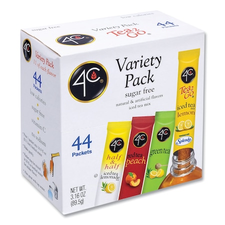 4C Sugar-Free Iced Tea Mix Variety Pack, 3.16 oz Box, 44PK 41387224443 ...