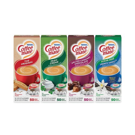 Coffee Mate Liquid Coffee Creamer, Variety Pack, 037 oz Mini Cups ...