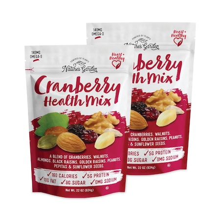 Natures Garden Cranberry Health Mix, 12 oz Pouch, PK2, 2PK 7171 | Zoro