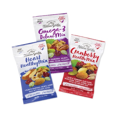 Natures Garden Healthy Trail Mix Snack Packs, 12 oz Pouch, PK50, 50PK ...