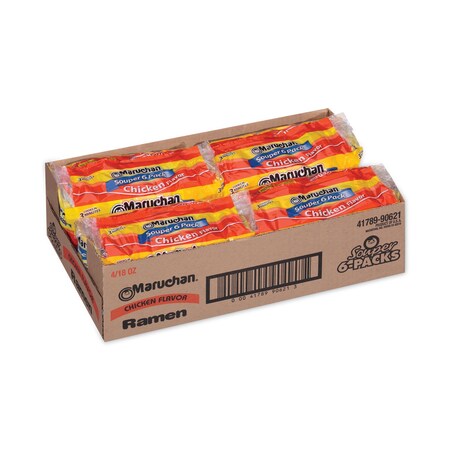 Maruchan Ramen Noodle Soup Chicken Flavor Souper 6 Pack, 18 oz, PK4 ...