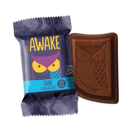 Awake Caffeinated Dark Chocolate Bites, 046 oz Bars, PK50, 50PK A00458U ...