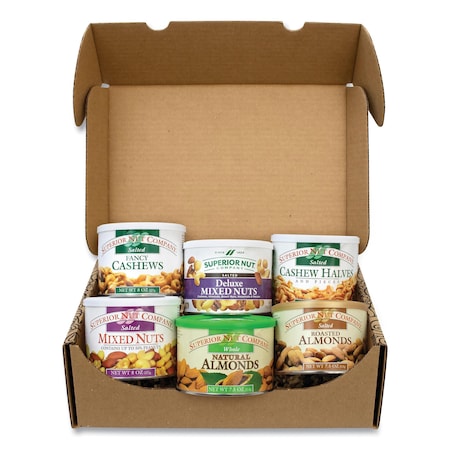 Snack Box Pros Premium Nut Box, Assorted Nuts, 7.5-8 oz Cans, PK6 ...