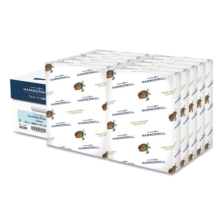Hammermill Colors Print Paper, 20lb, 8.5 x 11, Blue, PK5000 103309 | Zoro