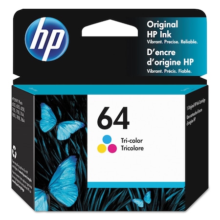 Hp HP 64 Original Inkjet Ink Cartridge - Tri-color - 1 Each - 165 Pages ...