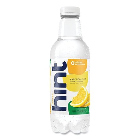Hint Flavored Water, Lemon, 16 oz Bottle, 12PK HNT00213 | Zoro