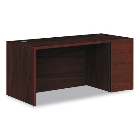 Hon Single Pedestal Desk, Right Pedestal: Box/Box/File, 66in x 30in x ...