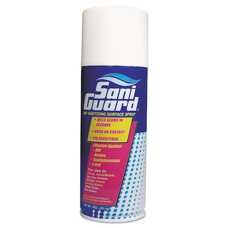 Saniguard Sanitizer Surface Spray, 10 oz Aerosol Spray, 12PK 52480 | Zoro