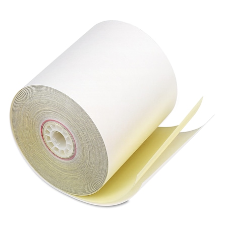 Iconex Impact Printing Carbonless Paper Rolls, 3 x 90 ft, White/Canary ...