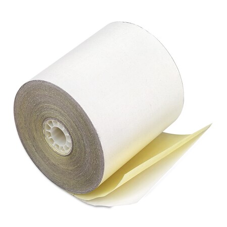 Iconex Impact Printing Carbonless Paper Rolls, 3 x 90 ft, White/Canary ...