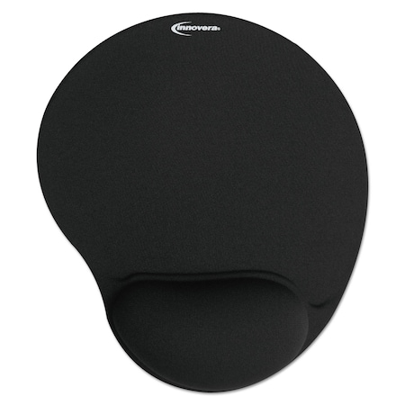Innovera Mouse Pad w/Gel Wrist Pad, Nonskid Base, 10-3/8 x 8-7/8, Black ...