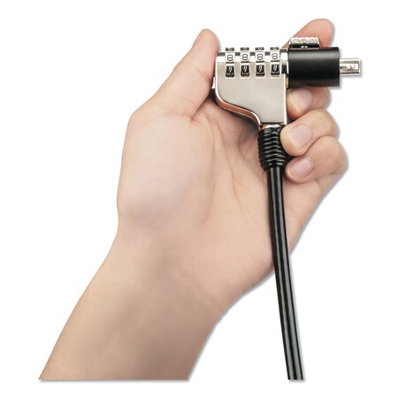 Innovera Combination Laptop Lock, 6 ft. Steel Cable IVR64673 | Zoro