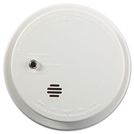Kidde Battery-Operated Smoke Alarm Unit, 9V, 85db Alarm, 3 7/8" dia 408 ...