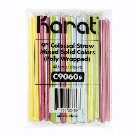 Karat Boba Straws, 9 in., Assorted, 1600PK C9060S (MIXED) | Zoro