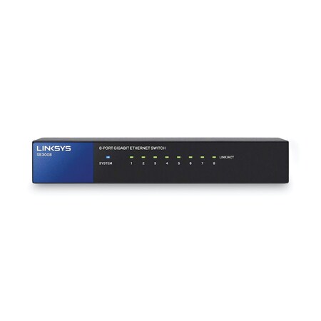 Linksys Gigabit Ethernet Switch, 8 Ports SE3008 | Zoro