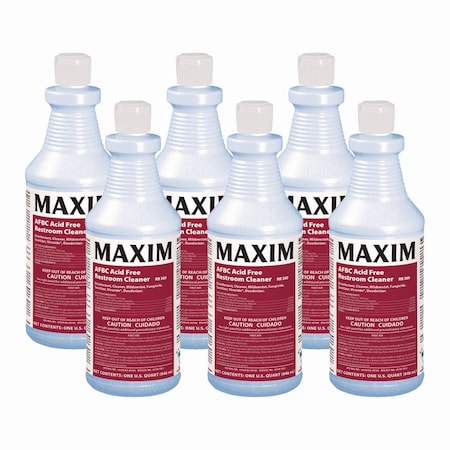 Maxim AFBC Acid-Free Restroom Cleaner, Fresh Scent, 32 oz Bottle, 6PK ...
