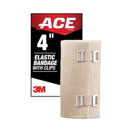 Ace Elastic Bandage with E-Z Clips, 4 x 64 207313 | Zoro