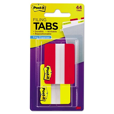 Post-It Tabs, 1/5-Cut Tabs, Assorted Colors, 2" Wide, PK44 686-2RY | Zoro