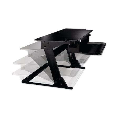 3M Standing Desk Desks, 23.2 in D X 20" H, 42" W X Metal, Black SD70B ...