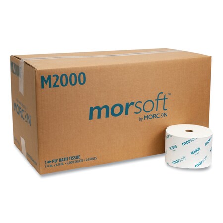 Morcon Paper Morsoft, Jumbo, 2000 Sheets, White, 24 PK MOR M2000 | Zoro