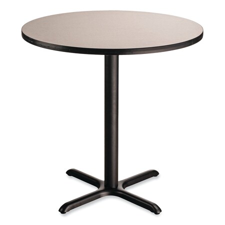 National Public Seating Cafe Table, 36in. Diameter x 36h, Round Top/X ...