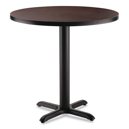 National Public Seating Cafe Table, 36in. Diameter x 30h, Round Top/X ...