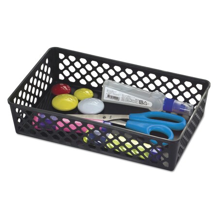 Officemate Recycled Supply Basket, 10.0625" x 6.125" x 2.375", Black ...