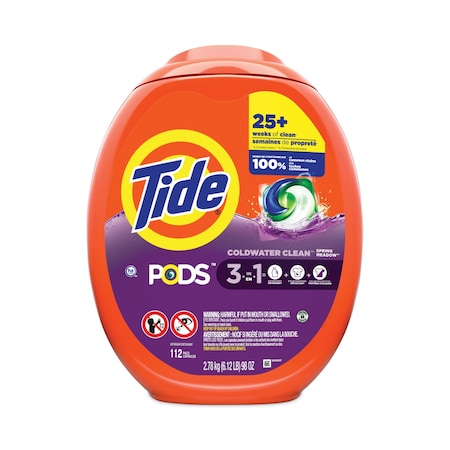 Tide Laundry Detergent, Tub, Powder/Gel, Spring Meadow, 4 PK 03250 | Zoro