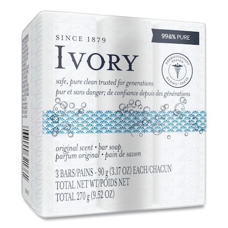 Ivory Personal Soaps, Original, White, 3.1 oz, Shrink-Wrapped Bars, 72 ...