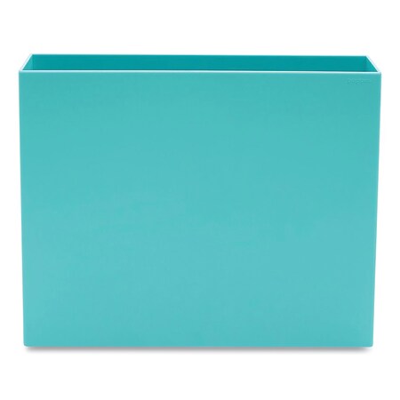 Poppin Plastic File Box, Letter Files, 3.75 x 12.25 x 9.75, Aqua 101274 ...
