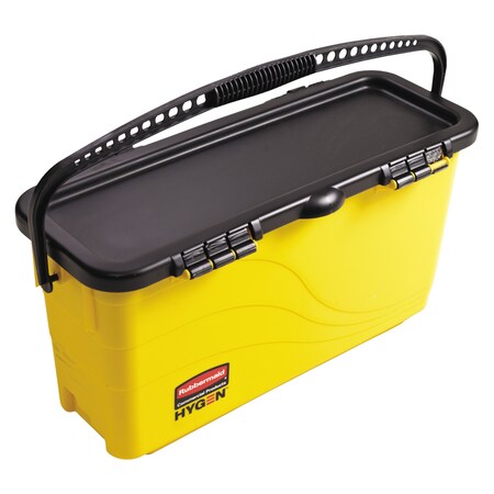 Rubbermaid Commercial HYGEN Top Down Charging Bucket, Yellow/Black ...