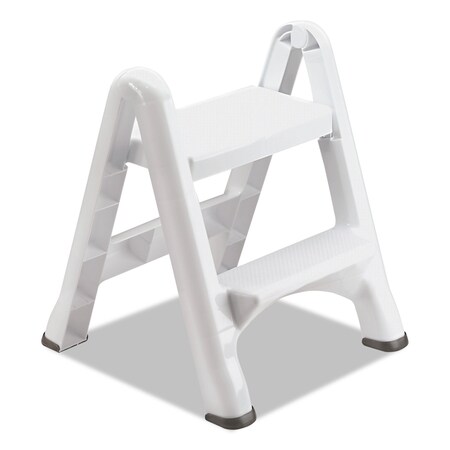 Rubbermaid EZ Step 2-Step Folding Stool, 19.5 x 20.6 x 22.7, White, PK3 ...