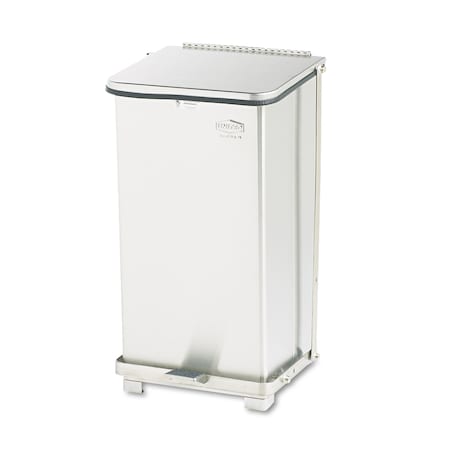 Rubbermaid Commercial Defenders Biohazard Step Can, Square, Steel, 12 ...