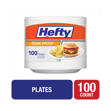 Hefty Soak Proof Tableware, Foam Plates, 8 7/8" dia, PK600 PAC D28100 ...