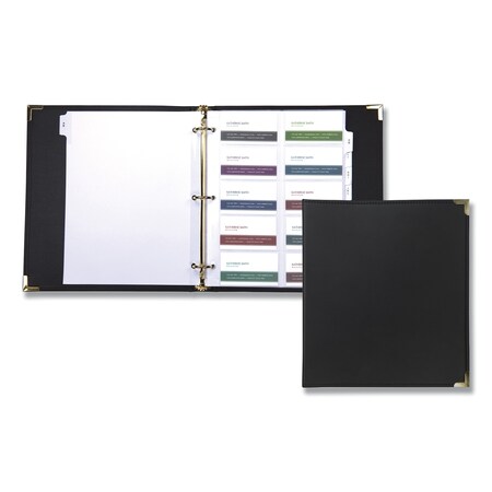 Samsill Vinyl Business Card Binder, 200 Cap, Ebony 81080 | Zoro