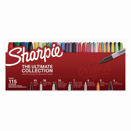 Sharpie Permanent Markers Ultimate Collection, Assorted Tip Sizes/Types ...